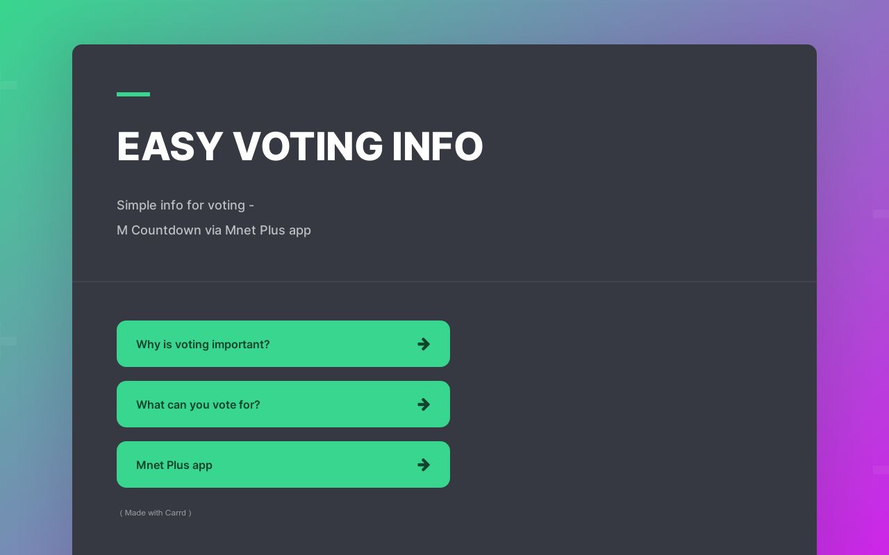 Easy Voting Info by viennesearmy